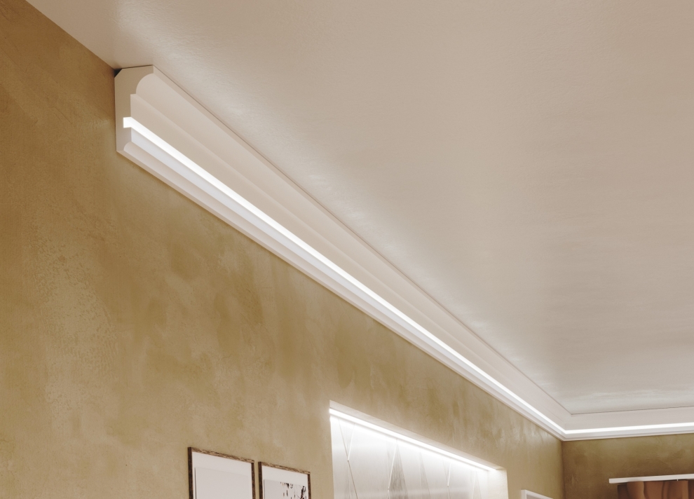 RAY DECOR - Декоративен профил от XPS за вграден монтаж на LED лента 2м ...